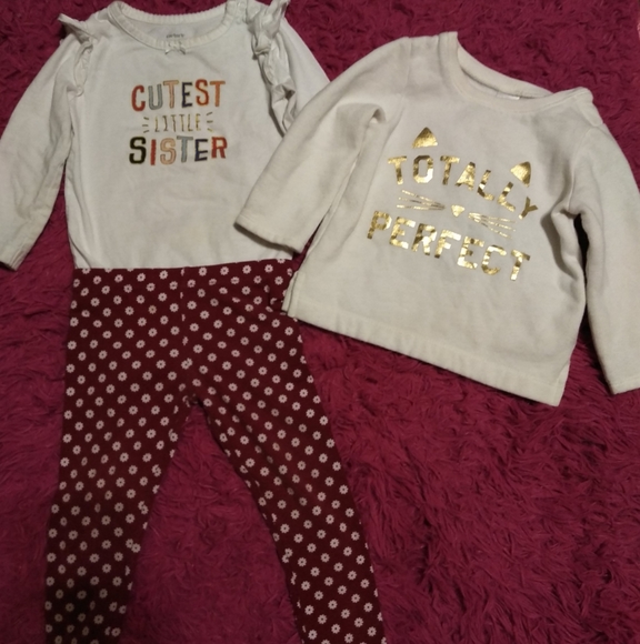 Carter's | Matching Sets | Nwot Bundle Baby Girl Outfits Sizes 22t ...